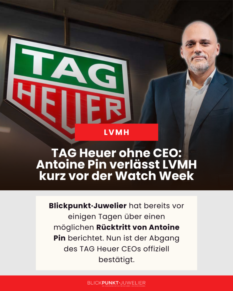 TAG Heuer ohne CEO: Antoine Pin verlässt LVMH kurz vor der Watch Week ...